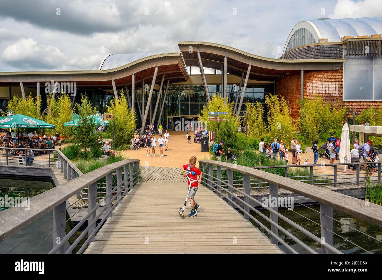 Main entrance, Center Parcs, Park near Leutkirch, Allgaeu, Baden ...