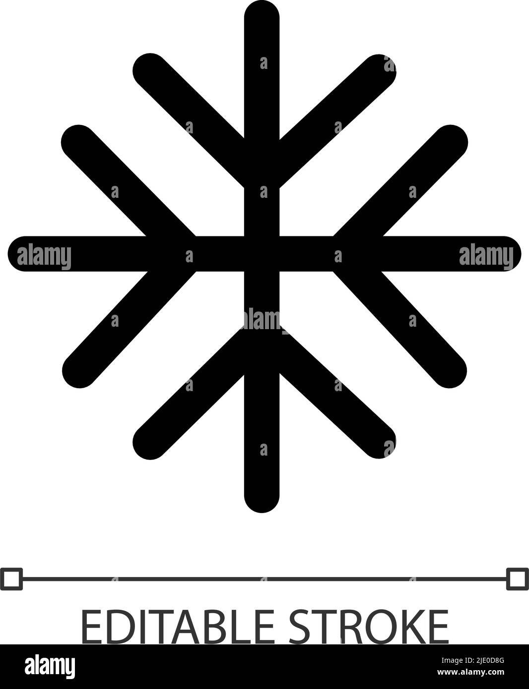 Snowflake line icon editable Cut Out Stock Images & Pictures - Alamy