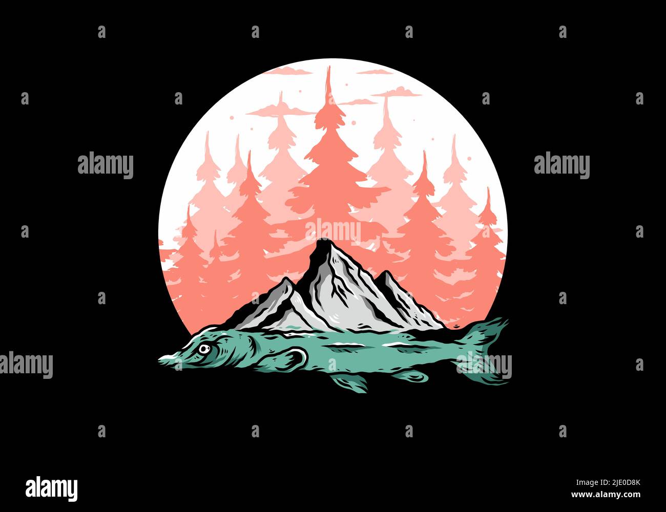 Arapaima fishing Stock Vector Images - Alamy