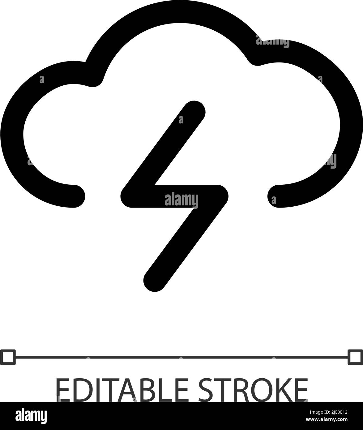 Lightning white linear ui icon Stock Vector Image & Art - Alamy