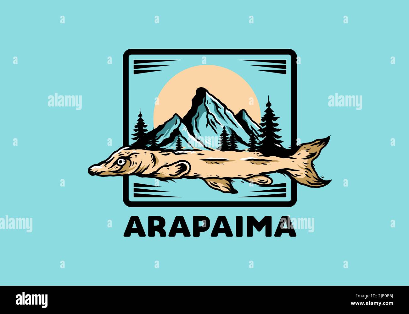 Arapaima fishing Stock Vector Images - Alamy