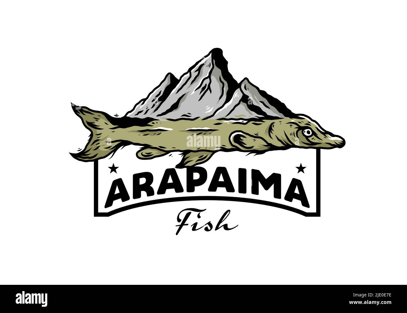 Arapaima fishing Stock Vector Images - Alamy