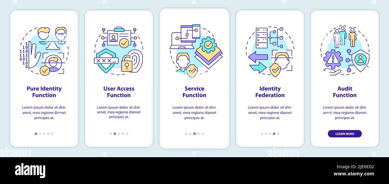 Functions Onboarding Mobile App Screen Stock Vector Image And Art Alamy