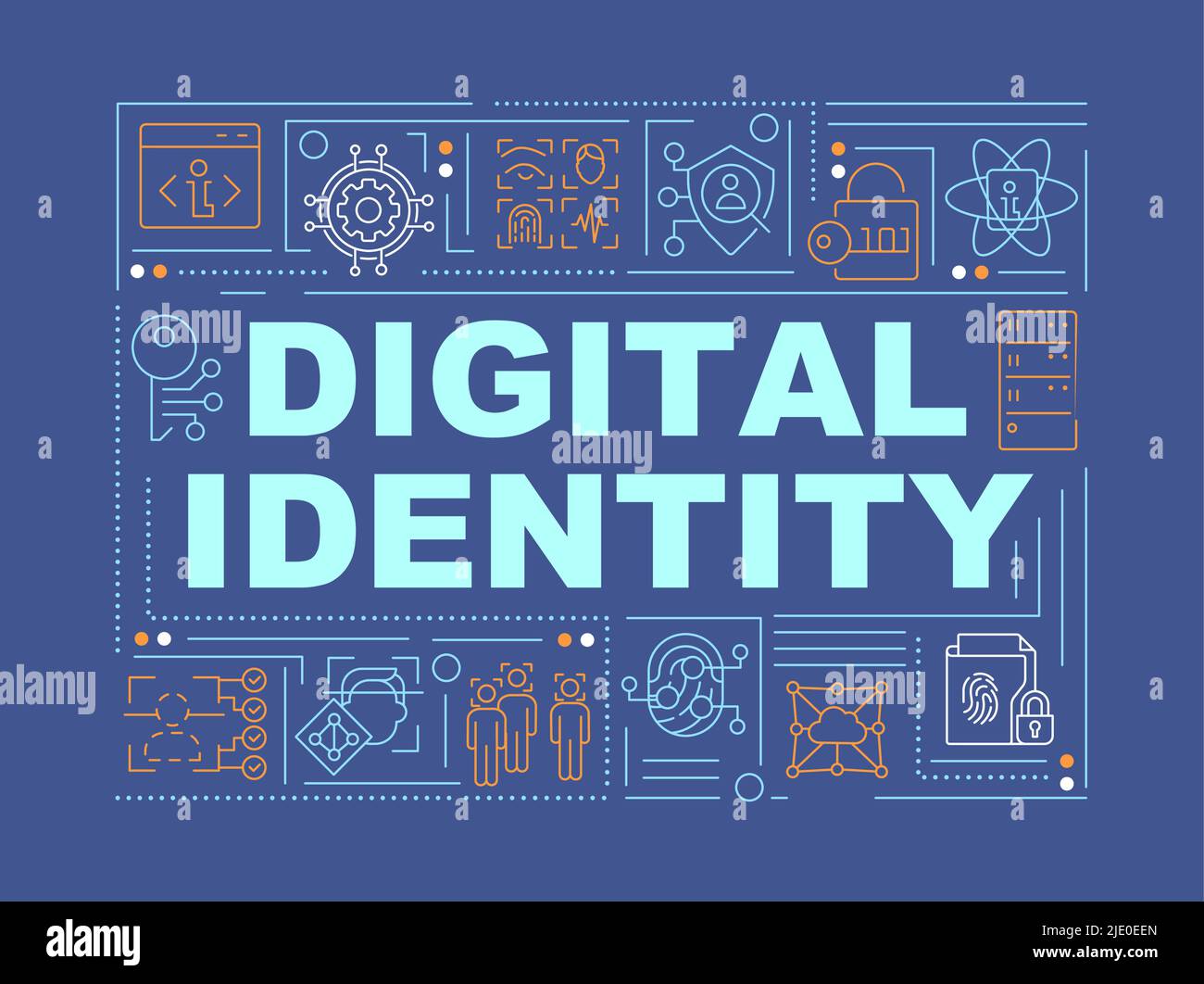 Digital identity word concepts dark blue banner Stock Vector Image & Art - Alamy
