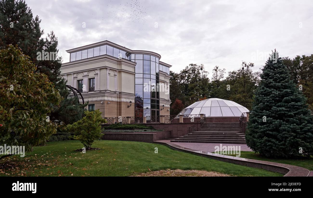 Kiev, Ukraine October 12, 2019: The estate of the exiled President of ...