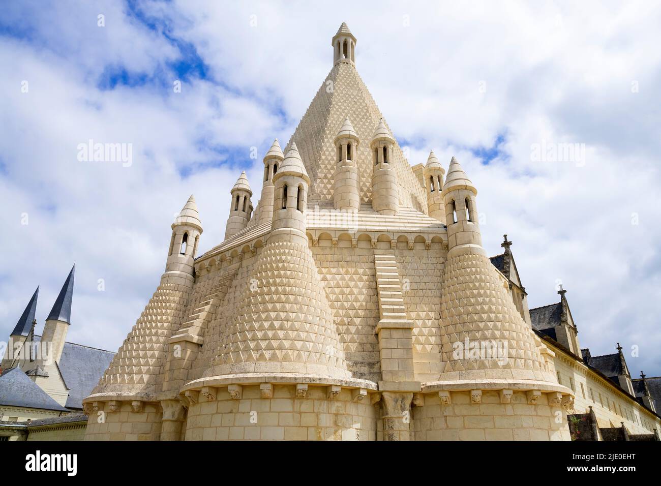Roman kitchens building. The Royal Abbey of Our Lady of Fontevraud was ...