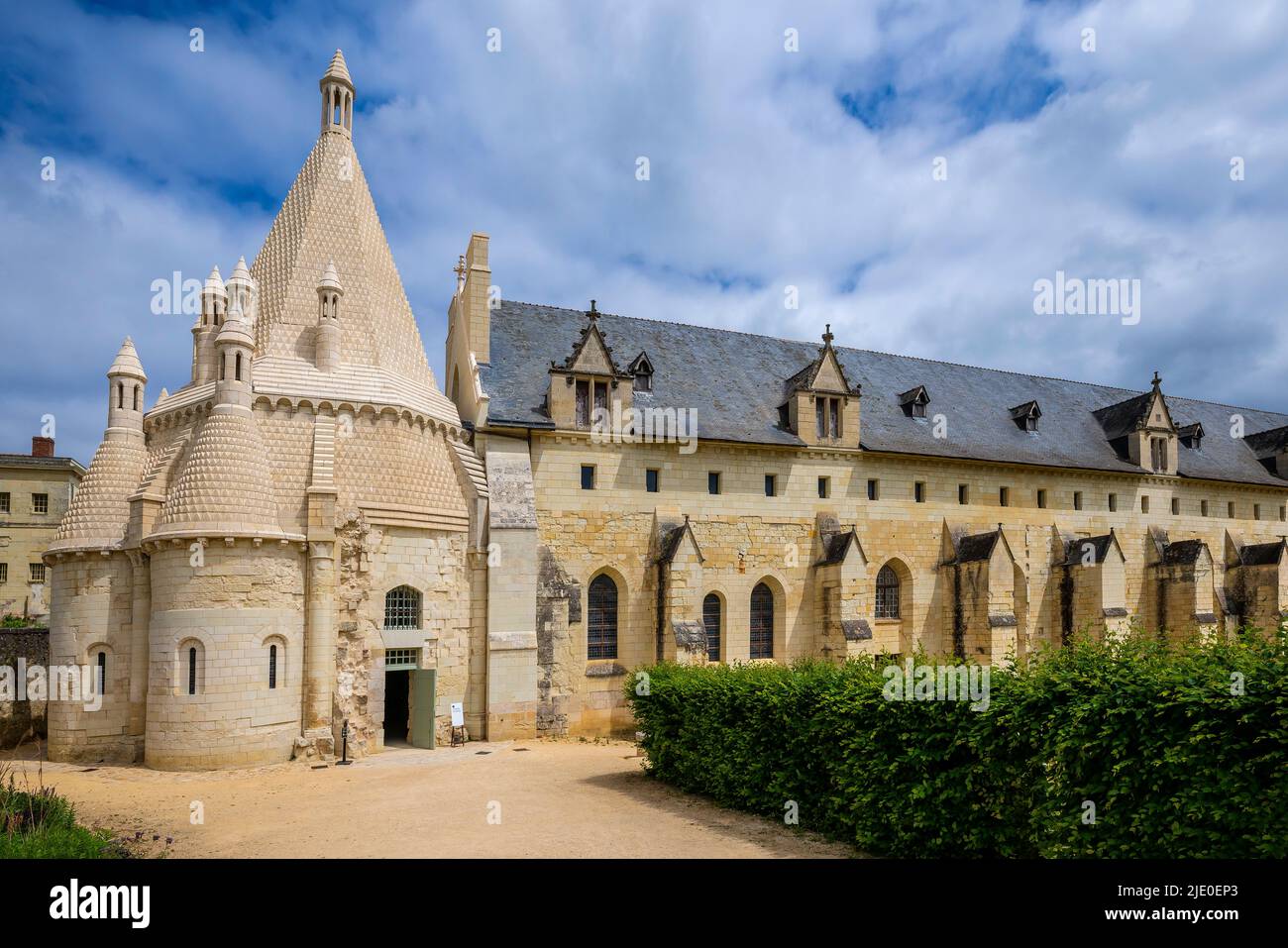 Roman kitchens building. The Royal Abbey of Our Lady of Fontevraud was ...