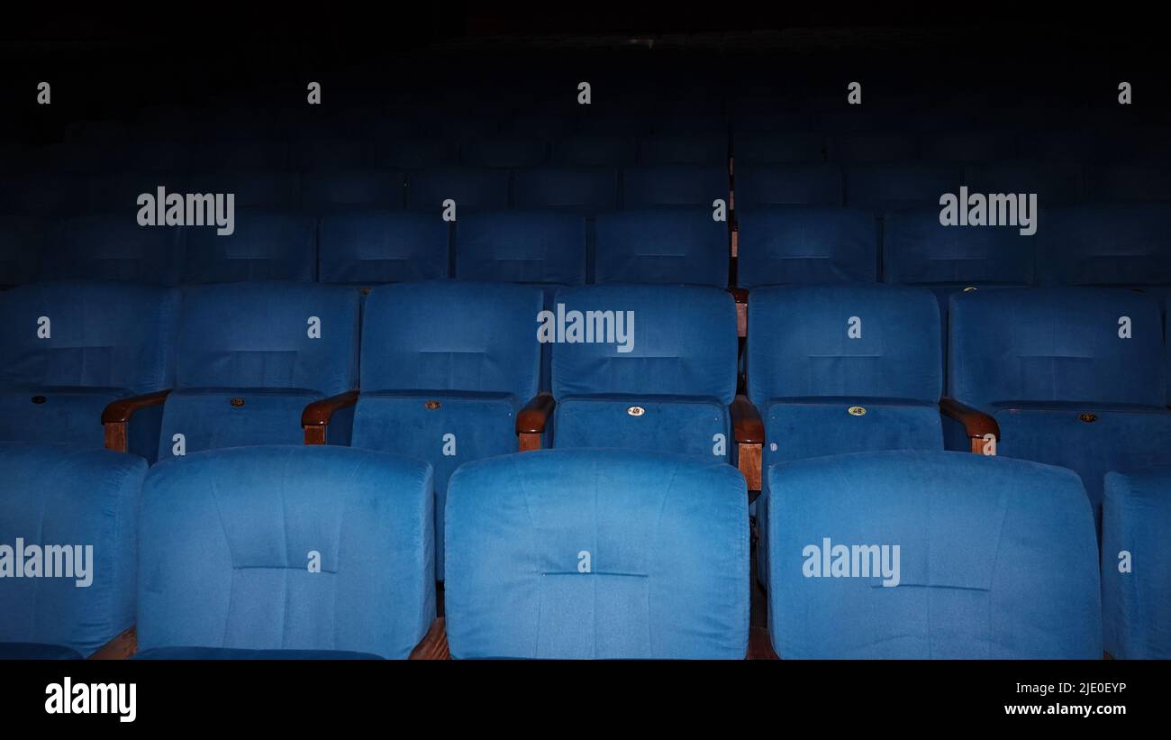 Soft large chairs in the concert hall Stock Photo - Alamy