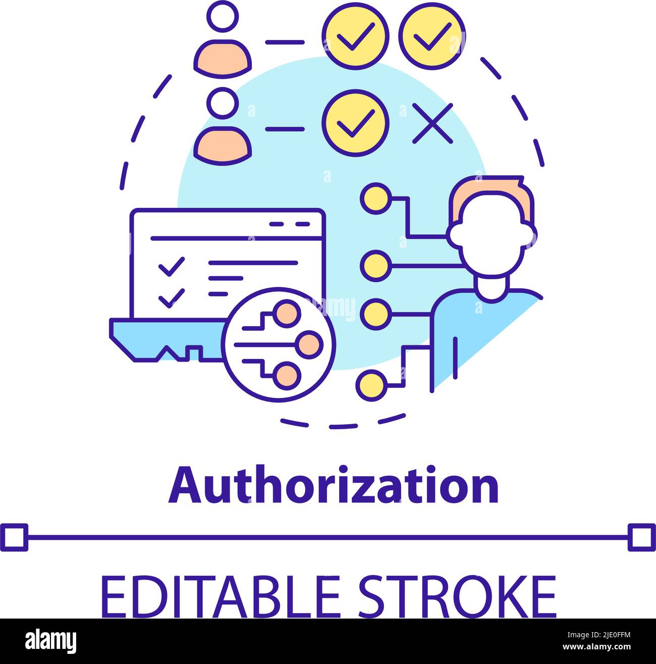 Authorization Concept Icon Stock Vector Image And Art Alamy