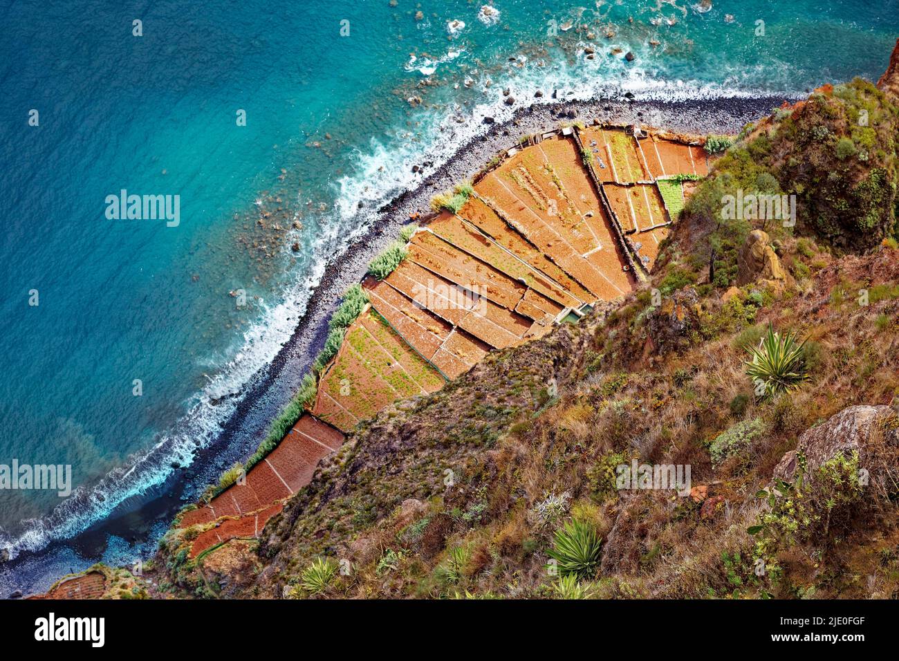 View from the viewpoint, Miradouro, Cape, Cabo Girao, 580 metre high ...