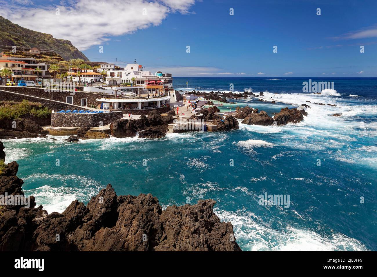 Bathing complex, Madeira Natural Pools, paved volcanic pools converted ...