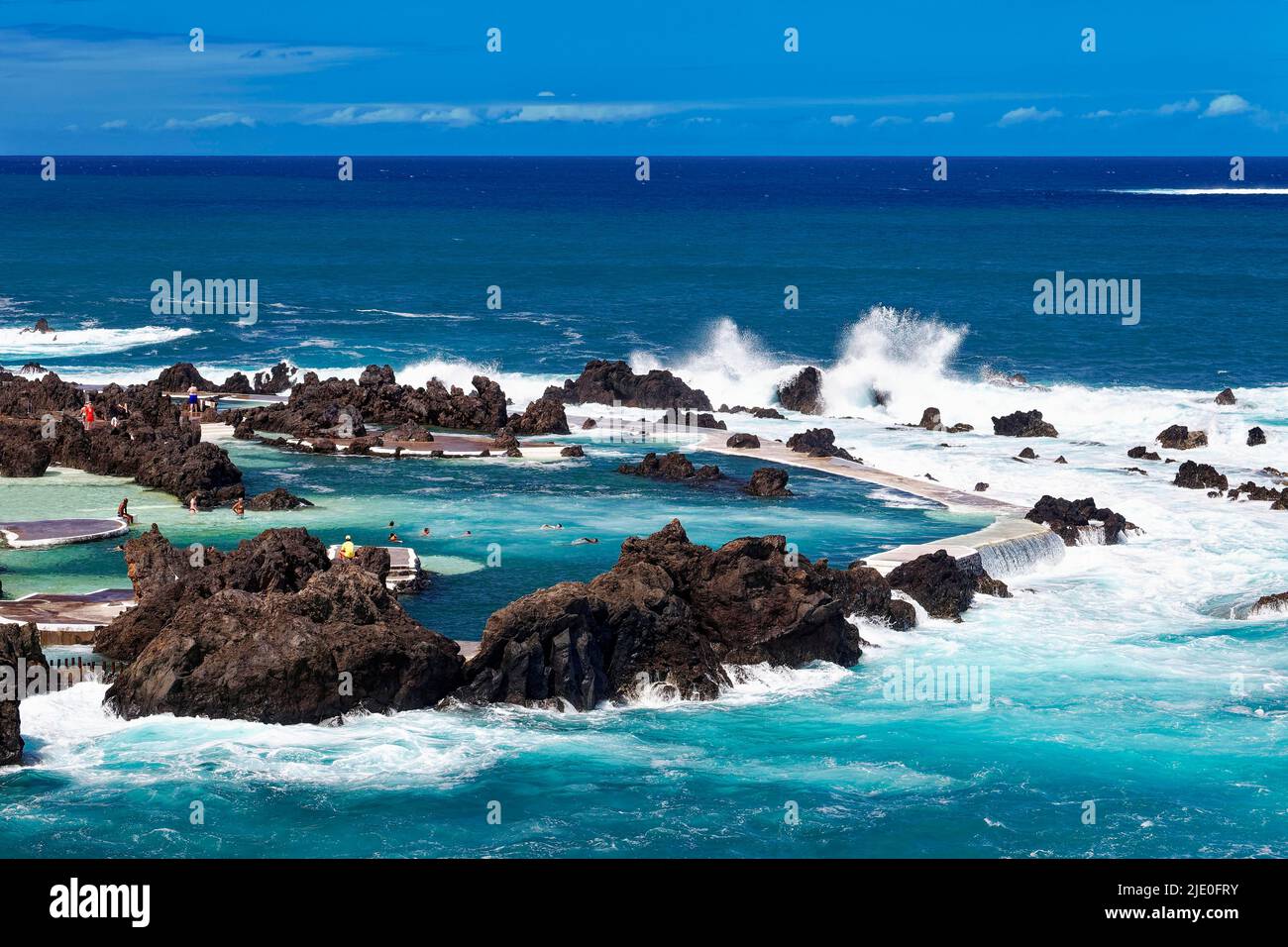 Bathing complex, Madeira Natural Pools, paved volcanic pools converted ...