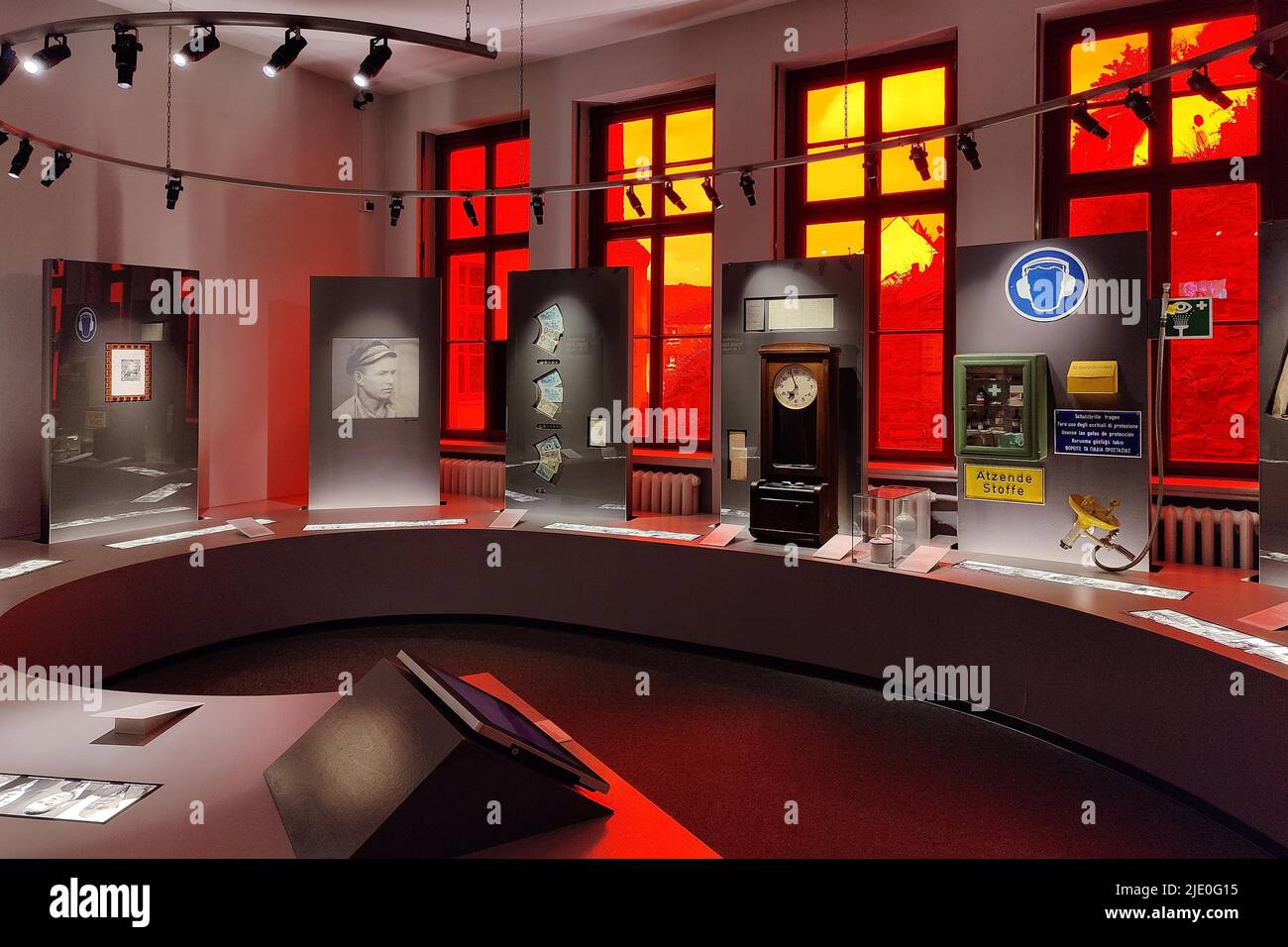 Interior photograph of the permanent exhibition in the German Wire ...