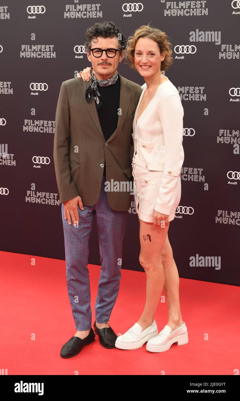 Munich, Germany. 23rd June, 2022. Manuel Rubey (L) and Vicky Krieps ...