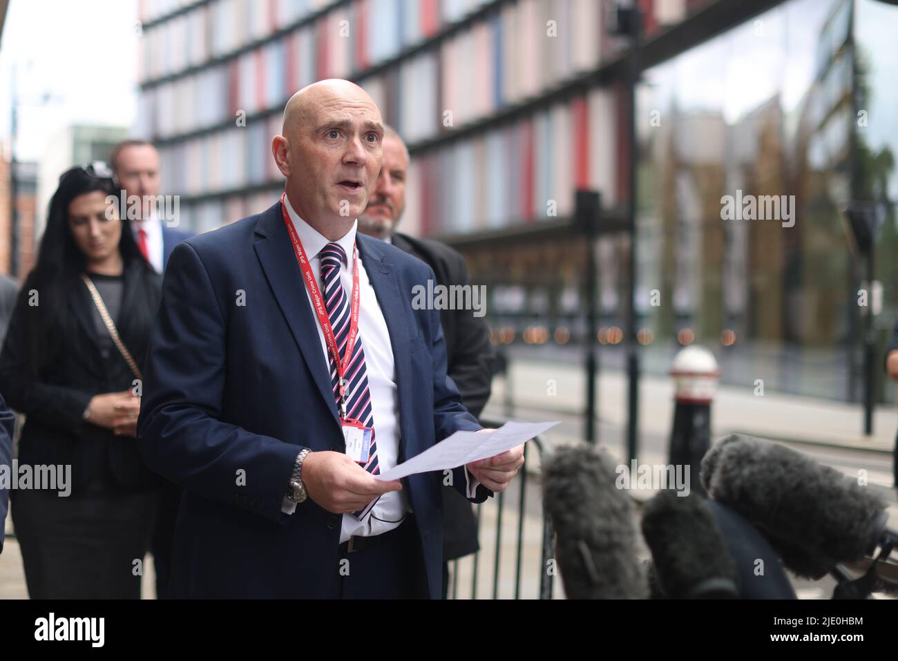 Former Assistant Chief Constable Paul Fullwood speaks to the media ...