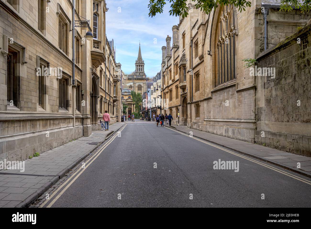 Turl Street Oxford Town Centre with All Saints Church and Spire in the ...