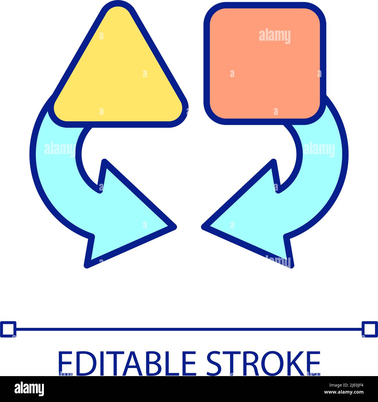Different sectors merger RGB color icon Stock Vector Image & Art - Alamy