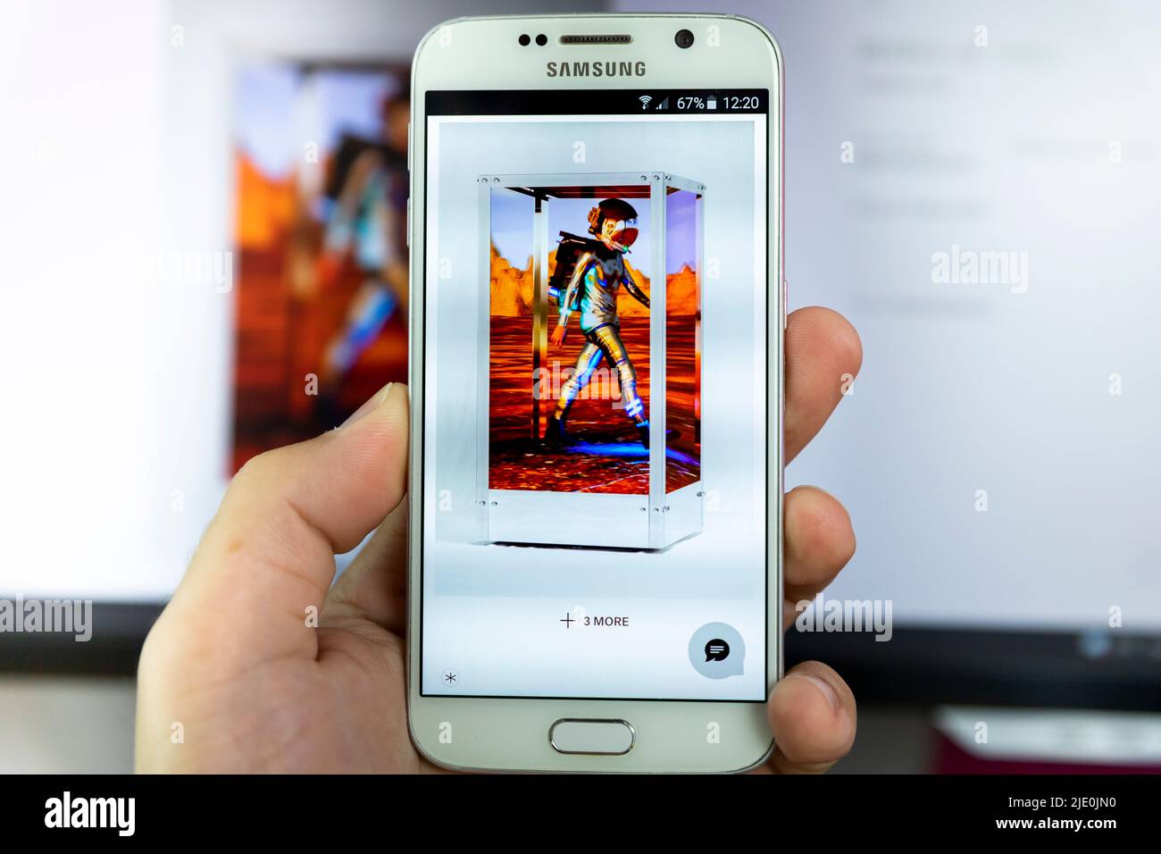 Belgrade, Serbia - Jun 23, 2022: Beeple, Human One NFT art sold for 29. ...