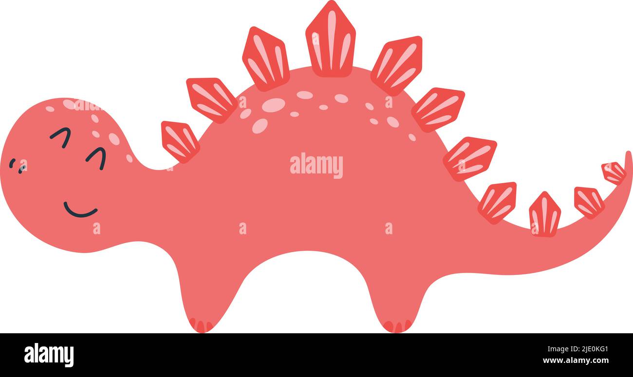 Cute Clipart Stegosaurus Illustration in Cartoon Style. Cartoon Clip ...
