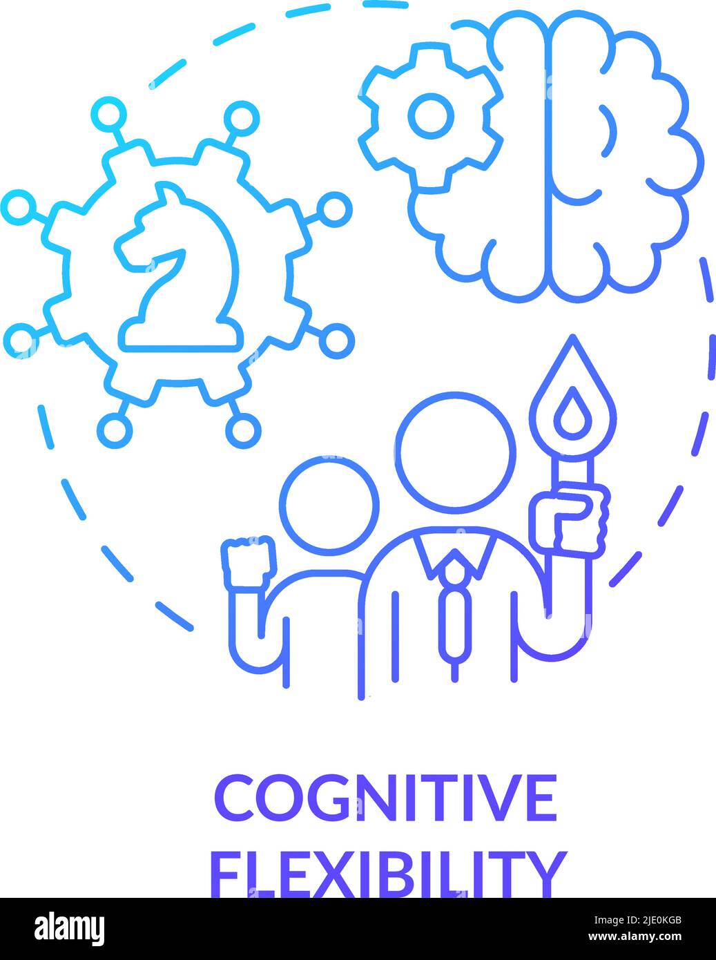 Cognitive flexibility blue gradient concept icon Stock Vector Image ... Cognitive flexibility blue gradient concept icon Stock Vector Image ...