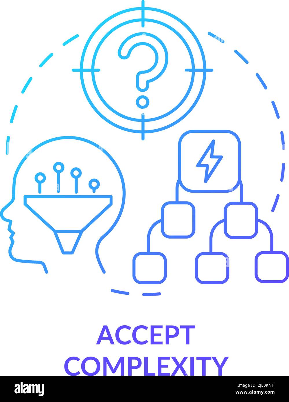 Accept complexity blue gradient concept icon Stock Vector Image & Art ...