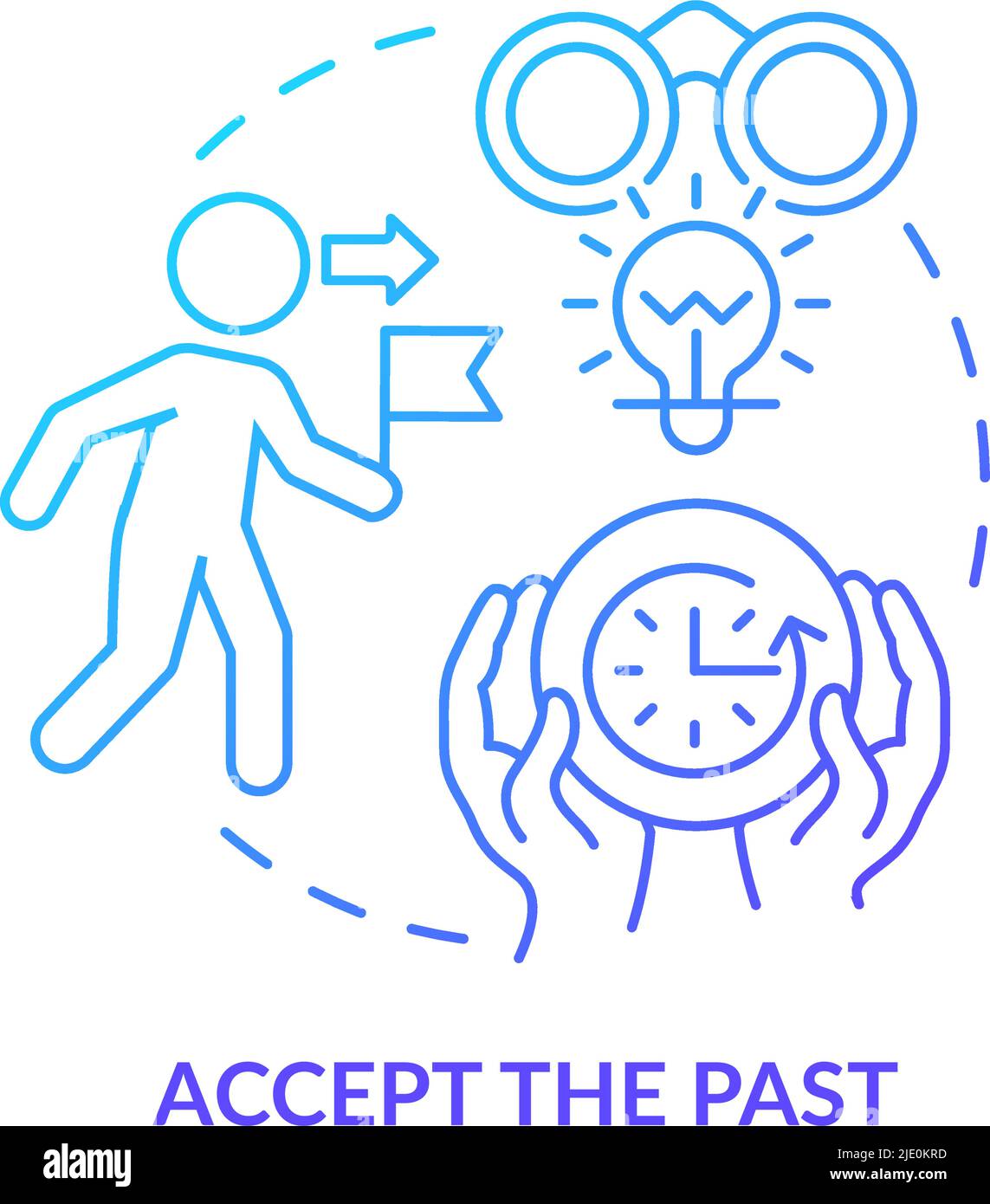 Accept past blue gradient concept icon Stock Vector Image & Art - Alamy