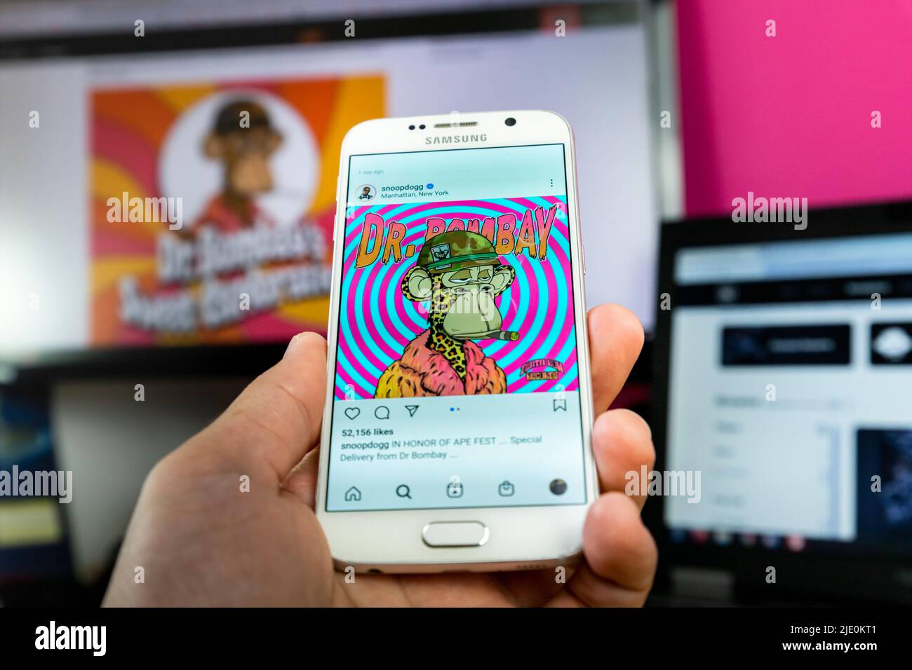 Belgrade, Serbia - Jun 23, 2022: Bored Ape NFT from Yacht Club NFT ...