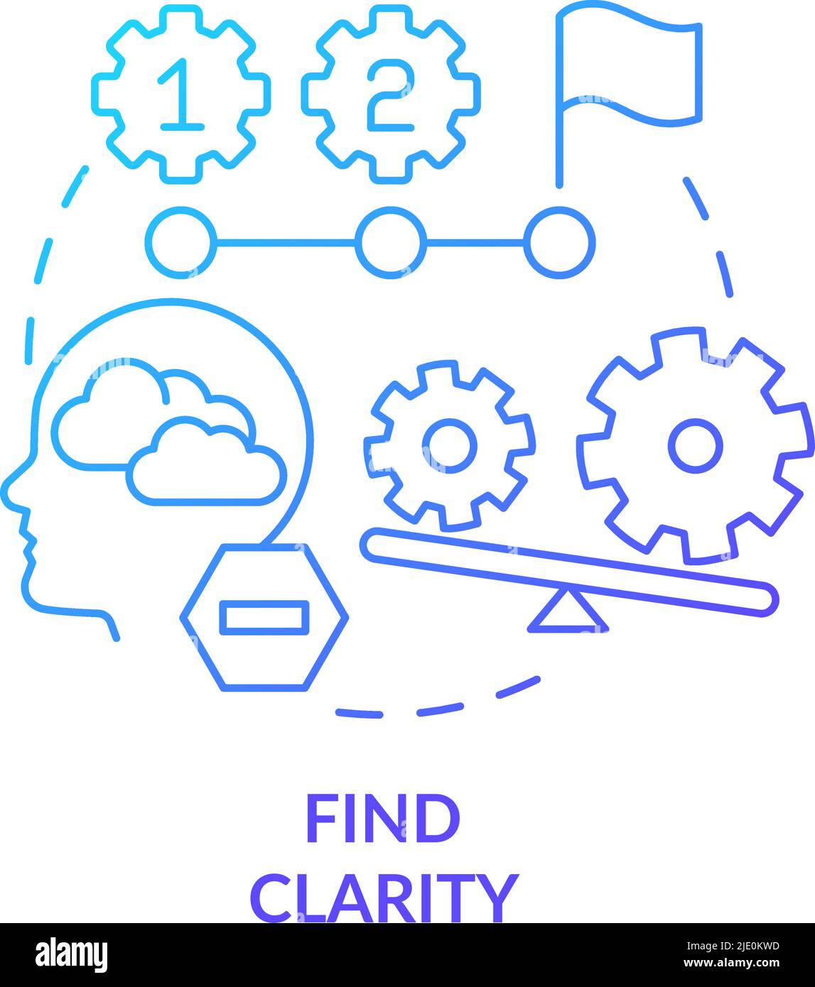 Find clarity blue gradient concept icon Stock Vector Image & Art - Alamy