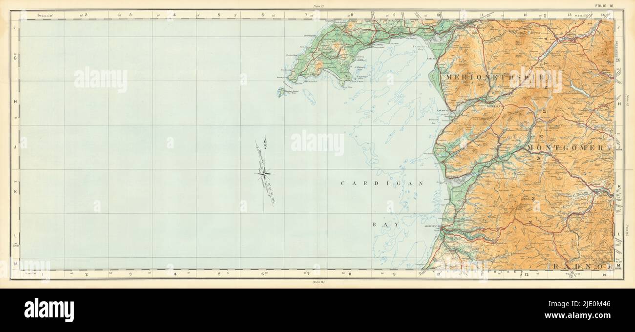 Cardigan Bay Snowdonia. Llyn peninsula Merionethshire ORDNANCE SURVEY ...