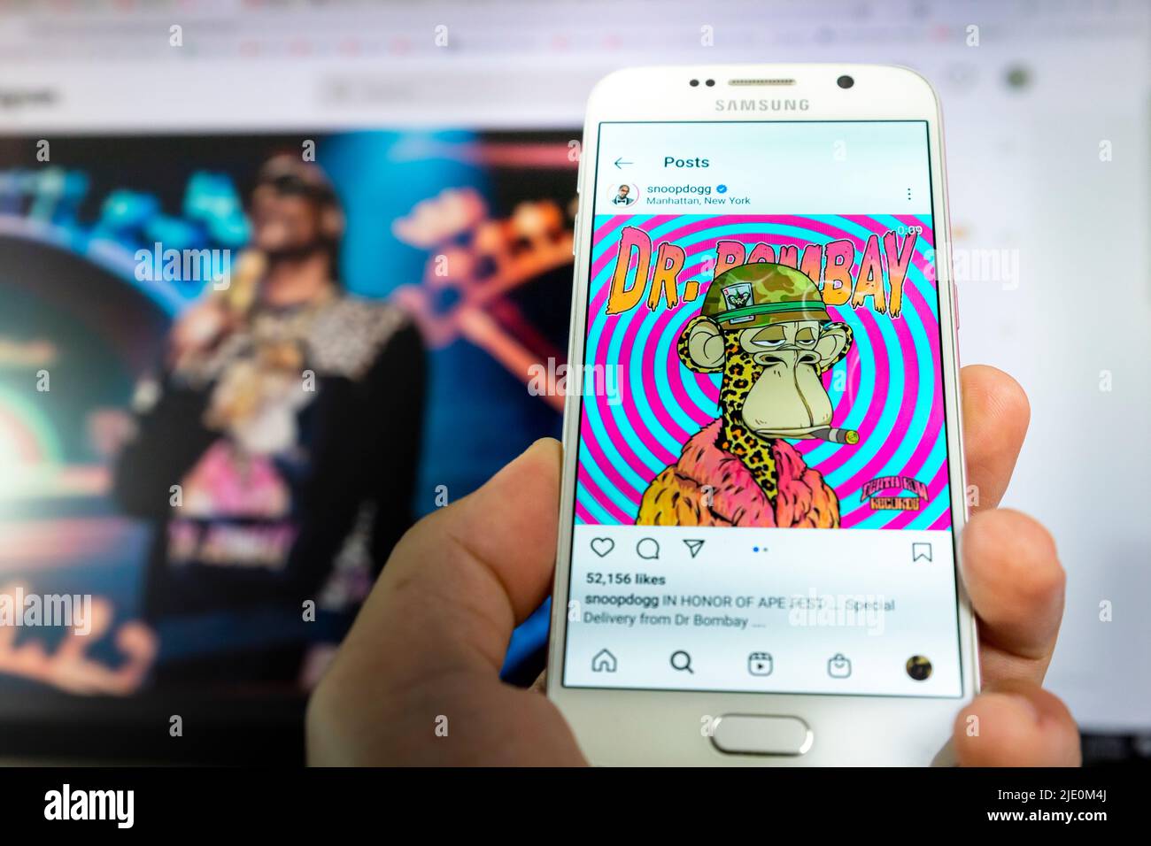 Belgrade, Serbia - Jun 23, 2022: Bored Ape NFT from Yacht Club NFT ...