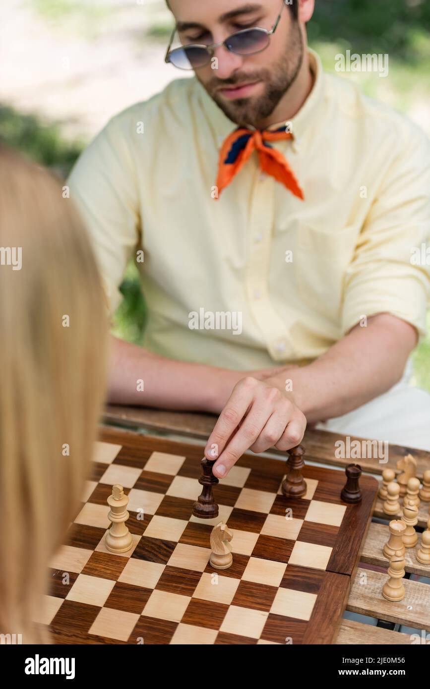 Man woman play chess in hi-res stock photography and images - Alamy