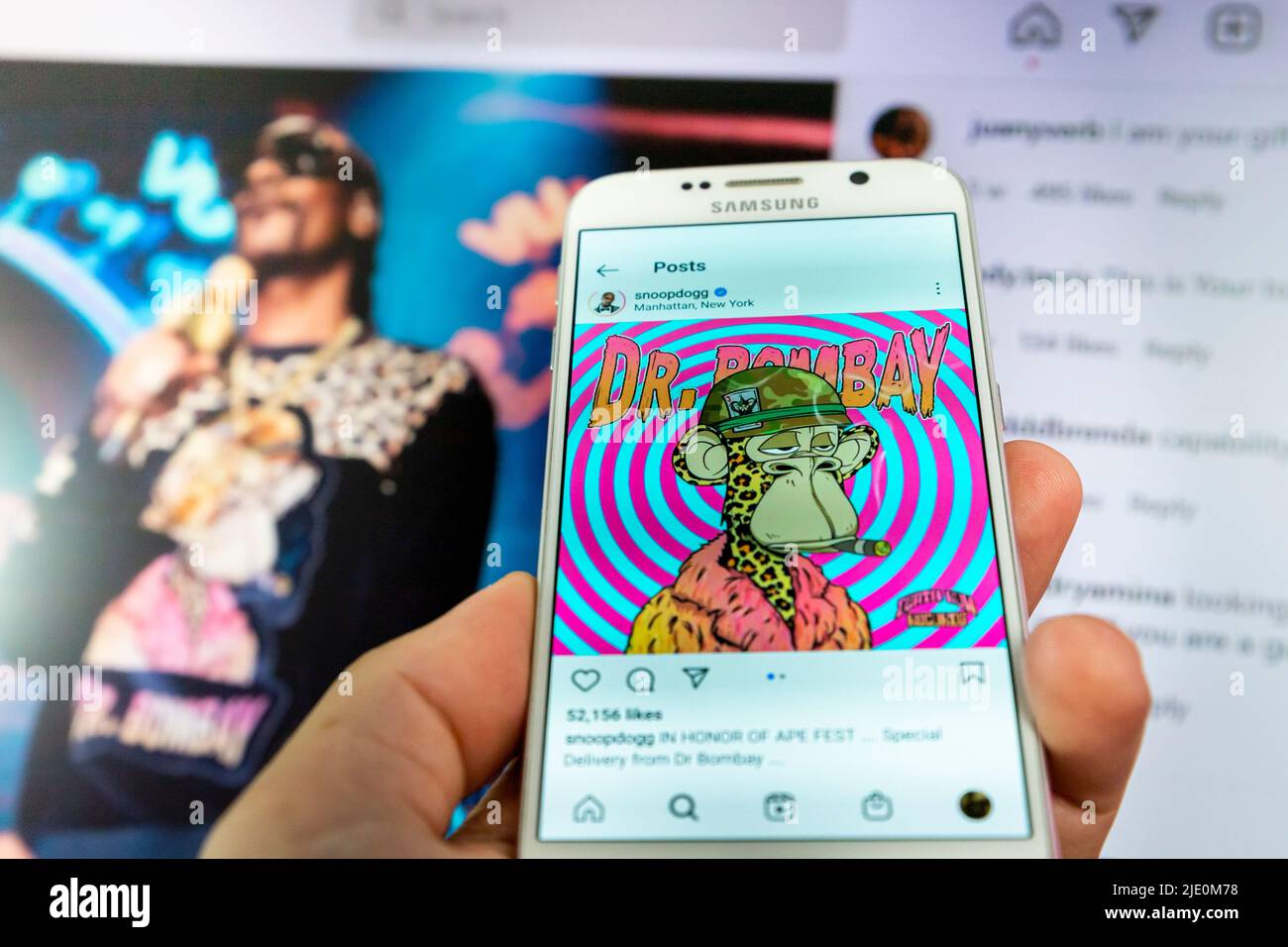 Belgrade, Serbia - Jun 23, 2022: Bored Ape NFT from Yacht Club NFT ...