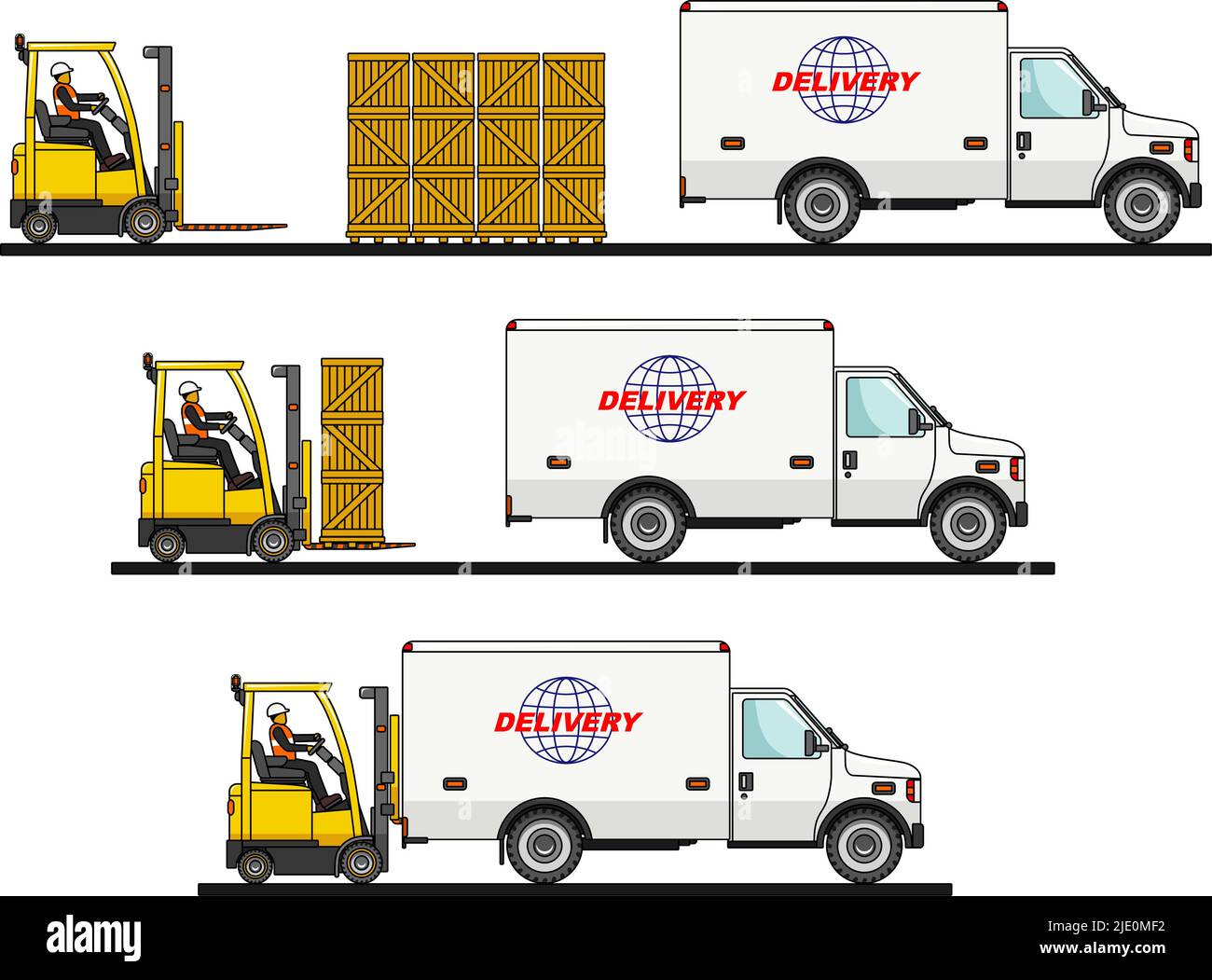 Loading a van Stock Vector Images - Alamy
