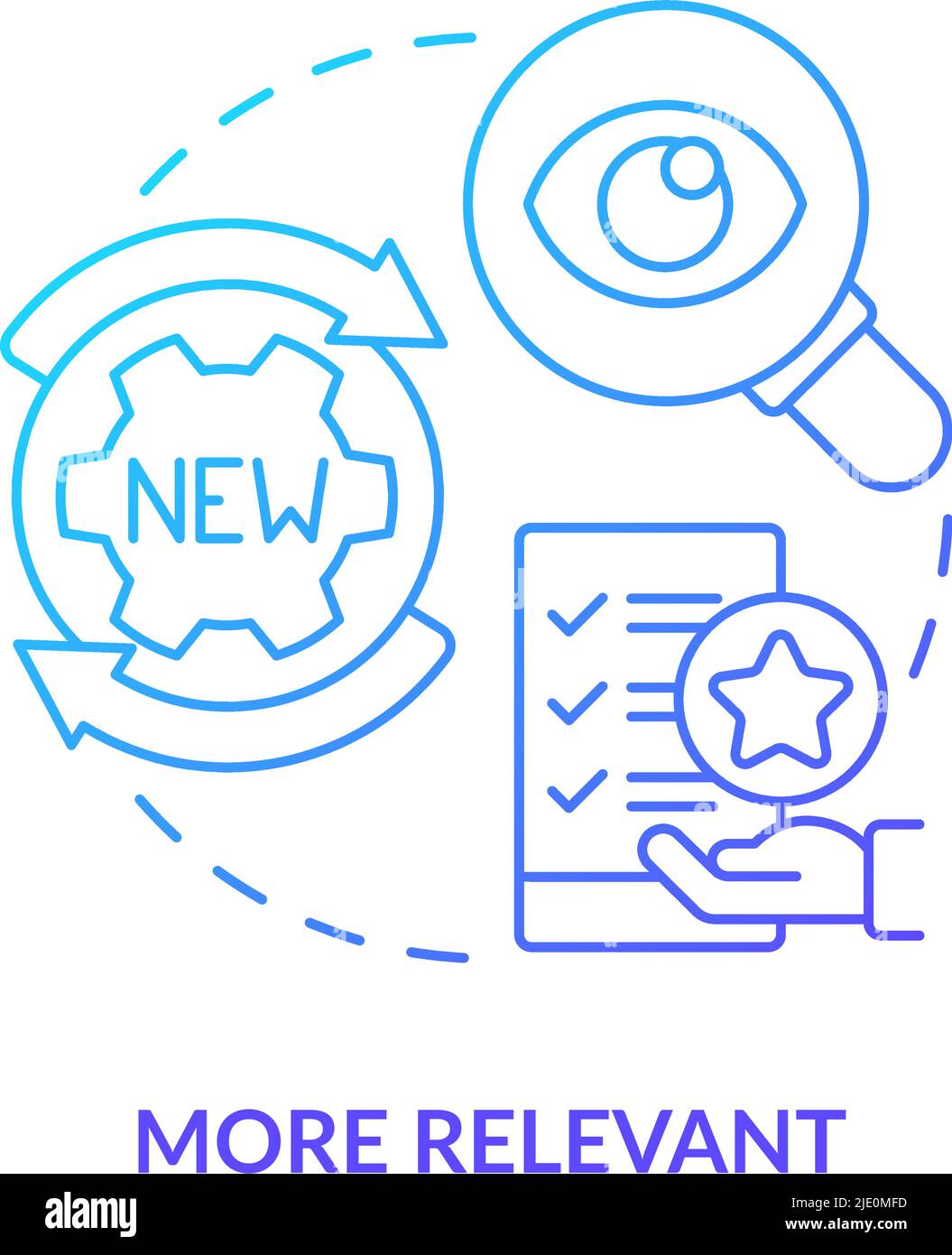 More relevant blue gradient concept icon Stock Vector Image & Art - Alamy