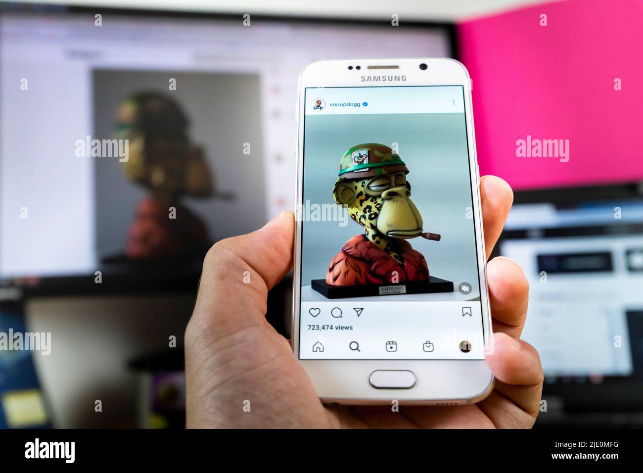 Belgrade, Serbia - Jun 23, 2022: Bored Ape NFT from Yacht Club NFT ...