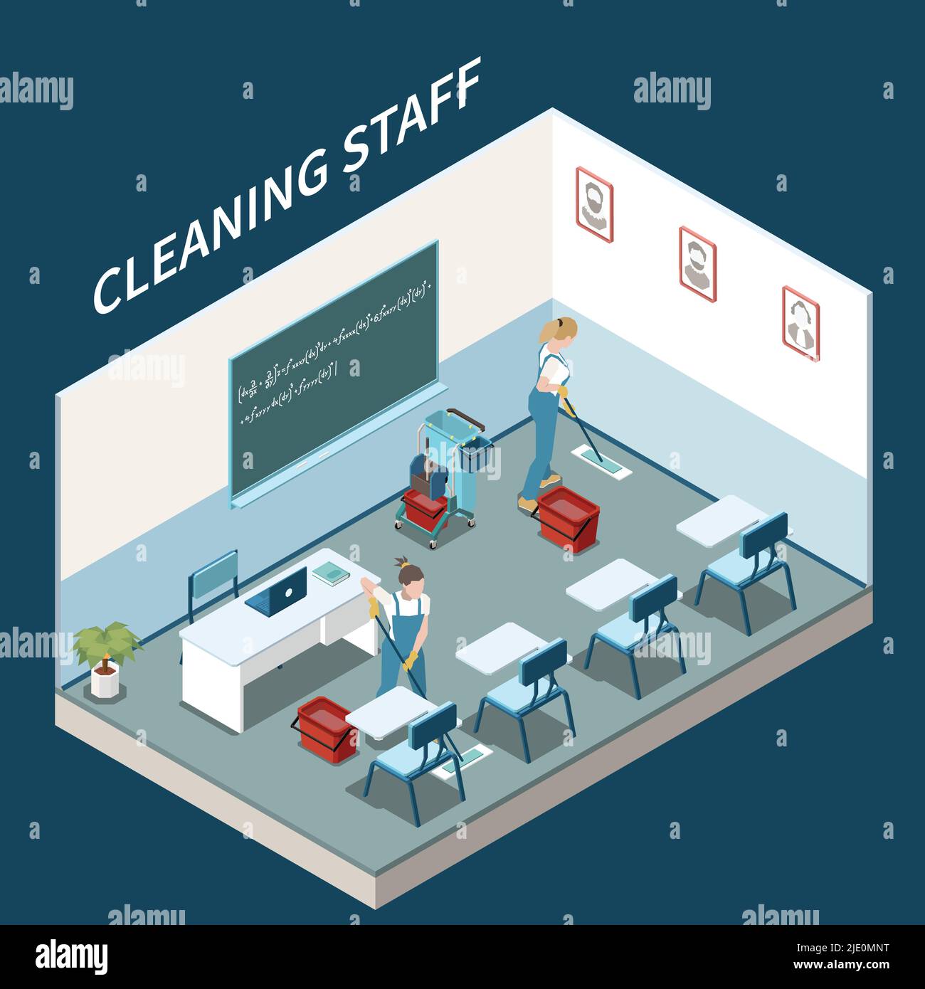 Cleaning floor college hi-res stock photography and images - Alamy
