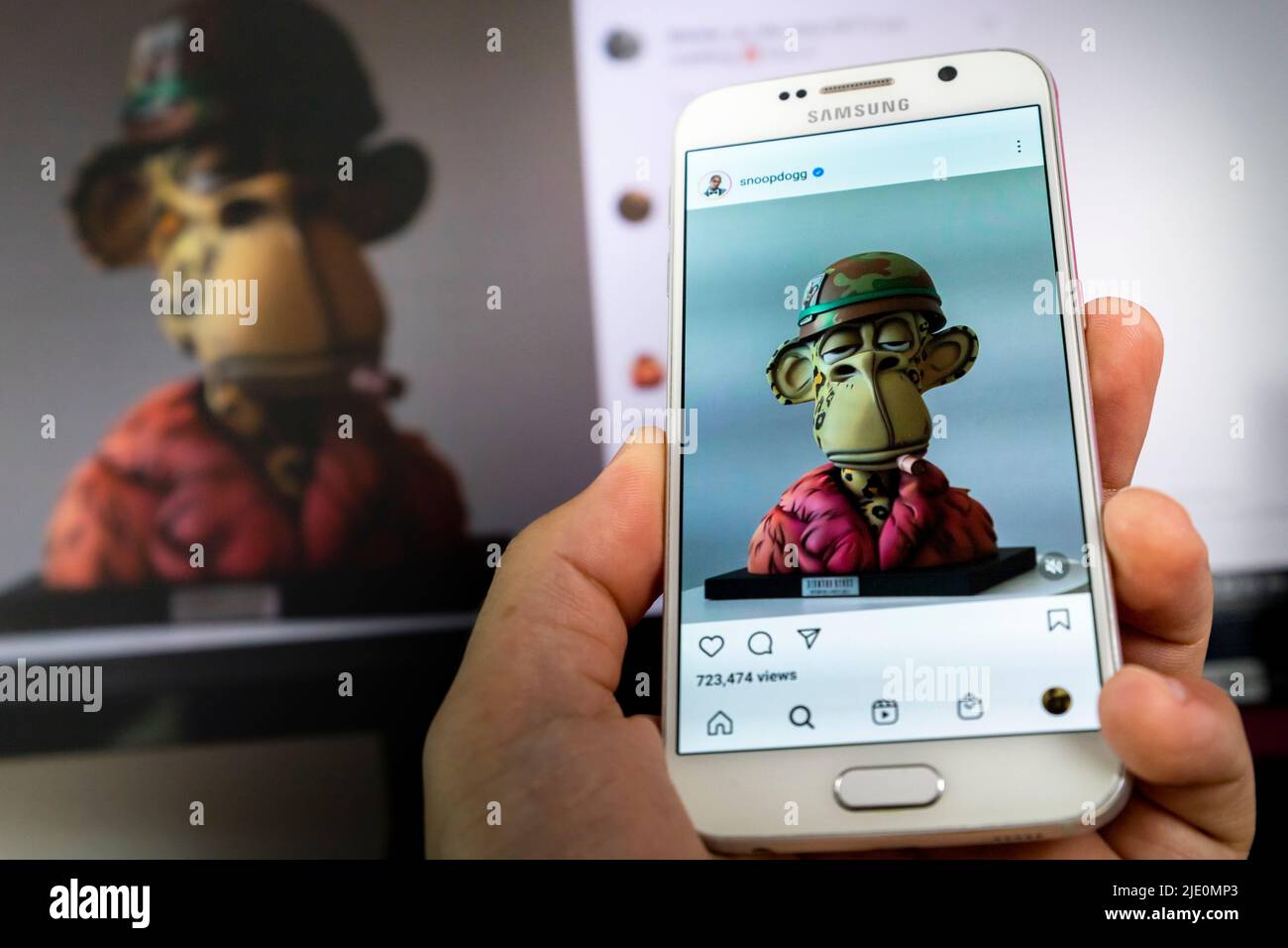 Belgrade, Serbia - Jun 23, 2022: Bored Ape NFT from Yacht Club NFT ...