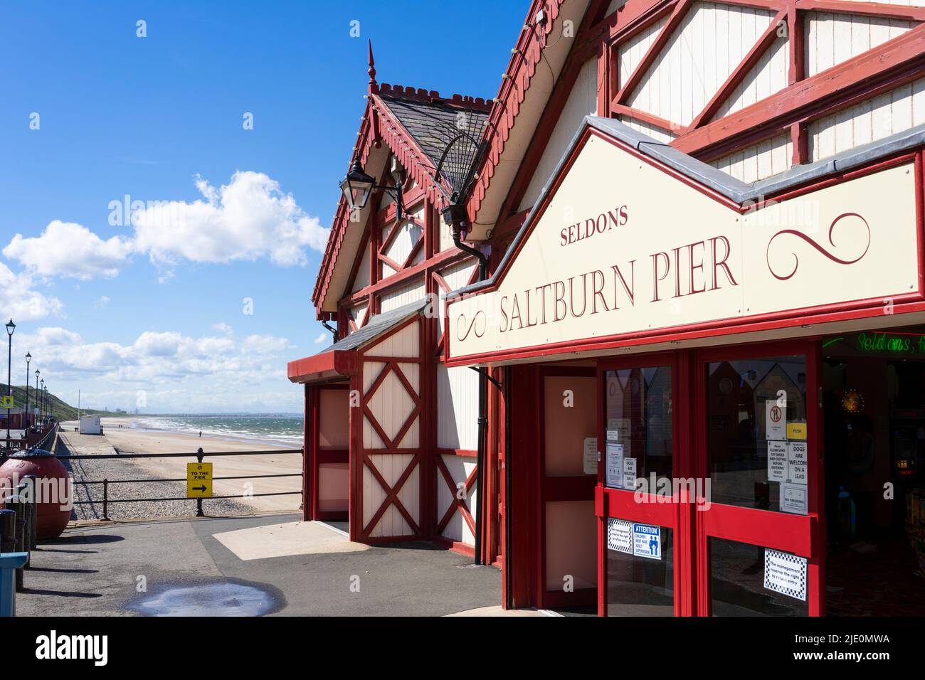 Saltburn by the sea Yorkshire Saltburn Pier Entrance to a restored ...