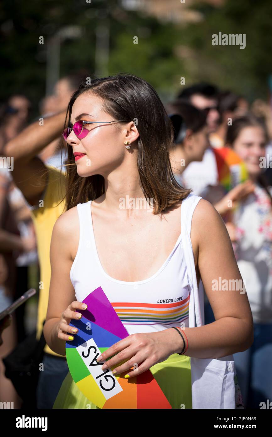 Sofia, Bulgaria - June 08, 2019: Sofia Pride is the biggest annual event dedicated to the ...