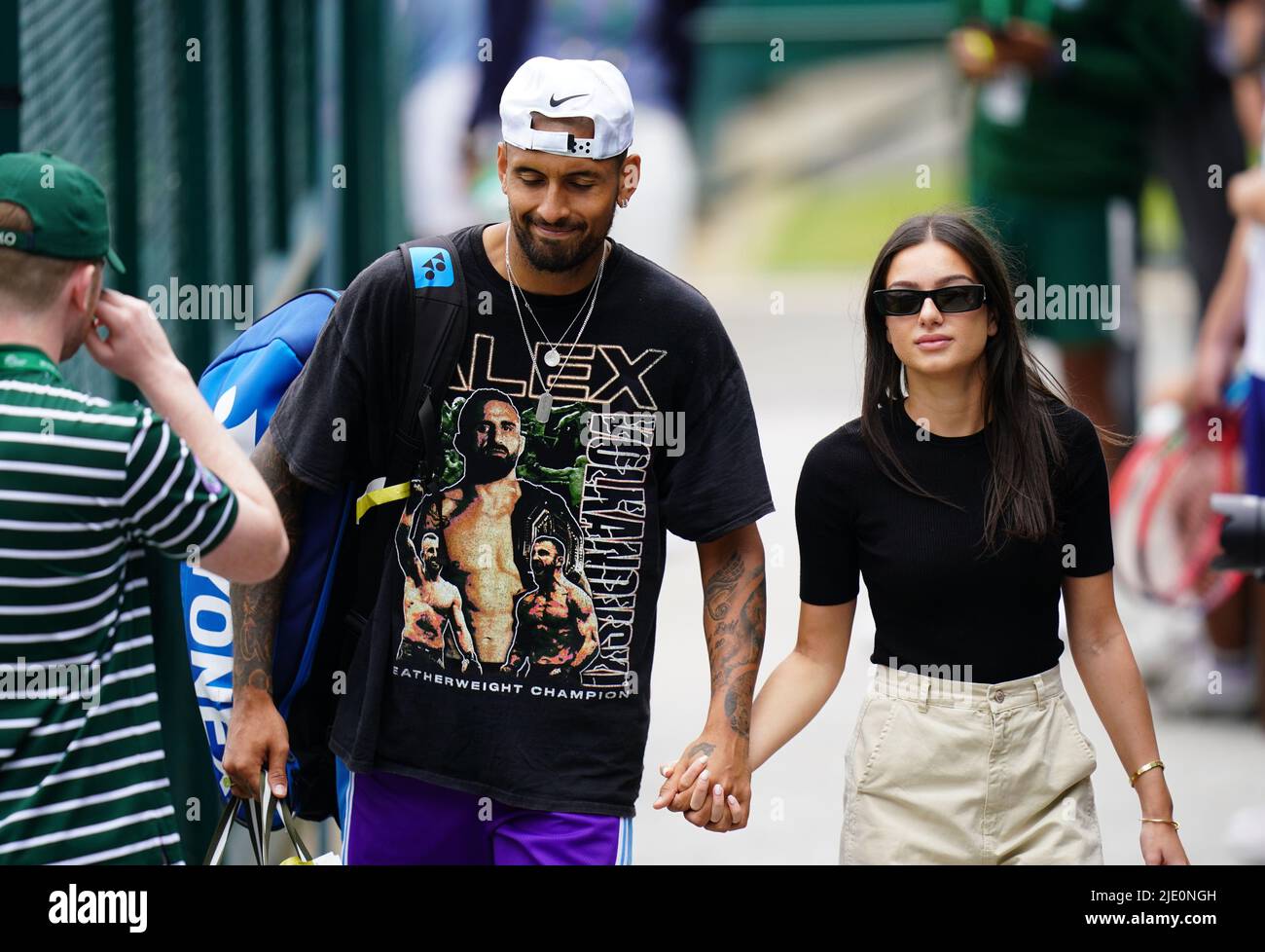 Nick Kyrgios with girlfriend Costeen Hatzi ahead of the 2022 Wimbledon ...