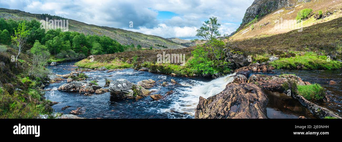 Waterfalls on the Dundonnell River in Wester Ross, NC500, Highlands ...