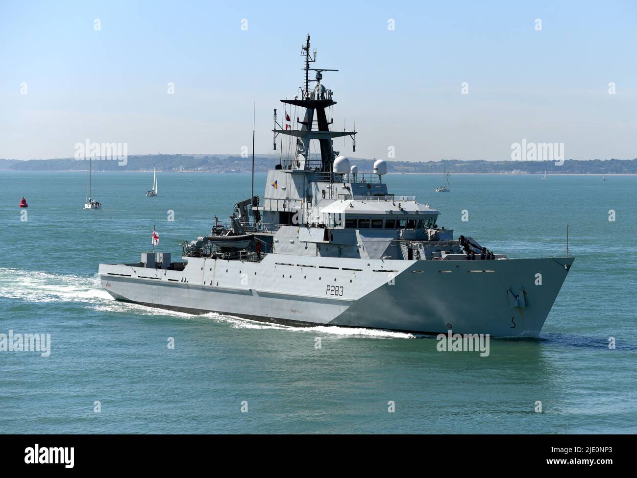 22/06/2022 Portsmouth UK HMS Mersey is a River-Class off shore patrol ...