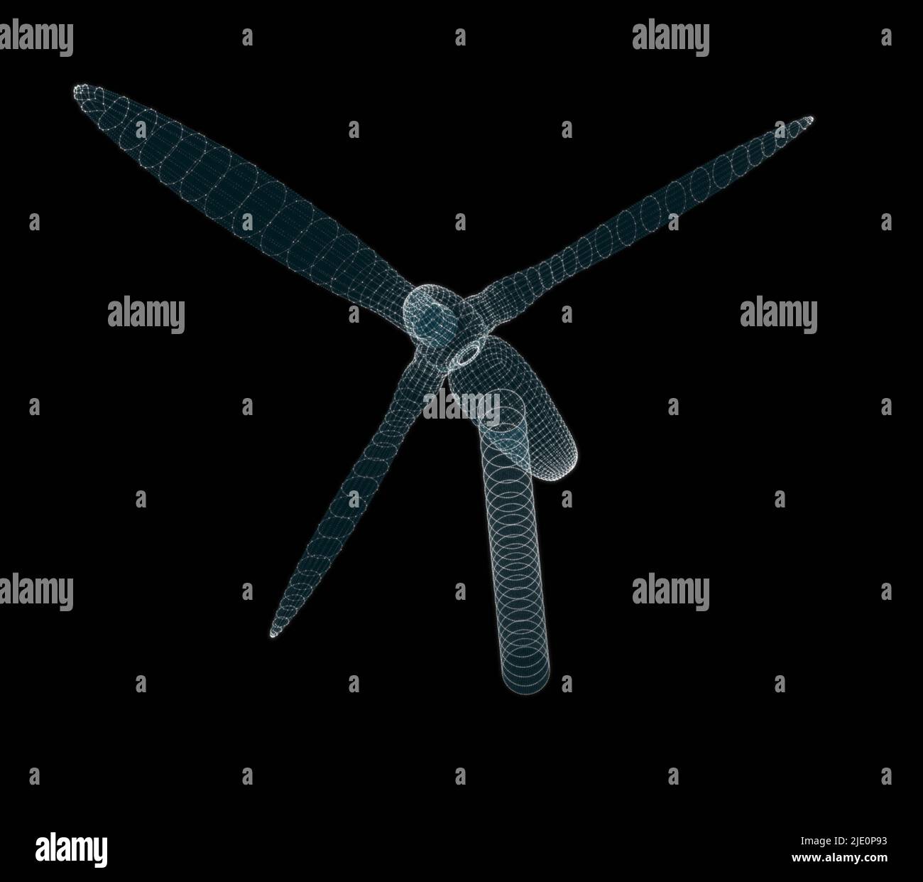 Wind turbines on black background Stock Photo - Alamy