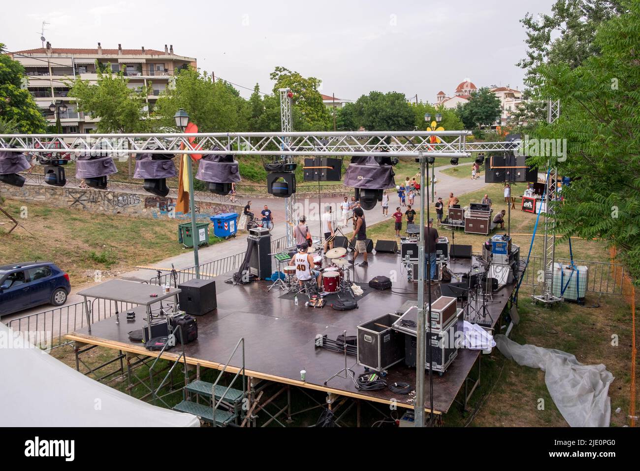 Music band doing the last rehearsal before the consert Stock Photo - Alamy