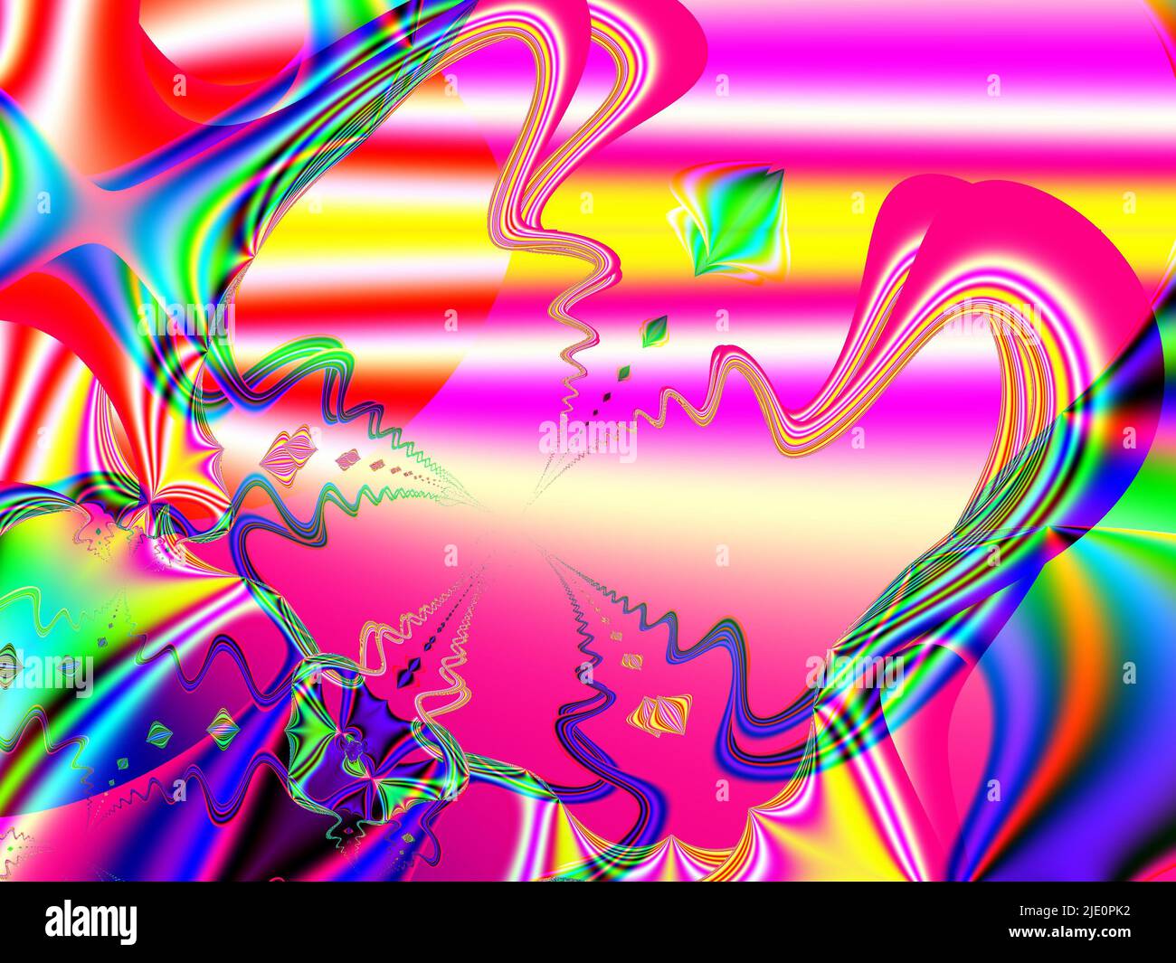 Crazy fractal art abstract fun illustration Stock Photo - Alamy
