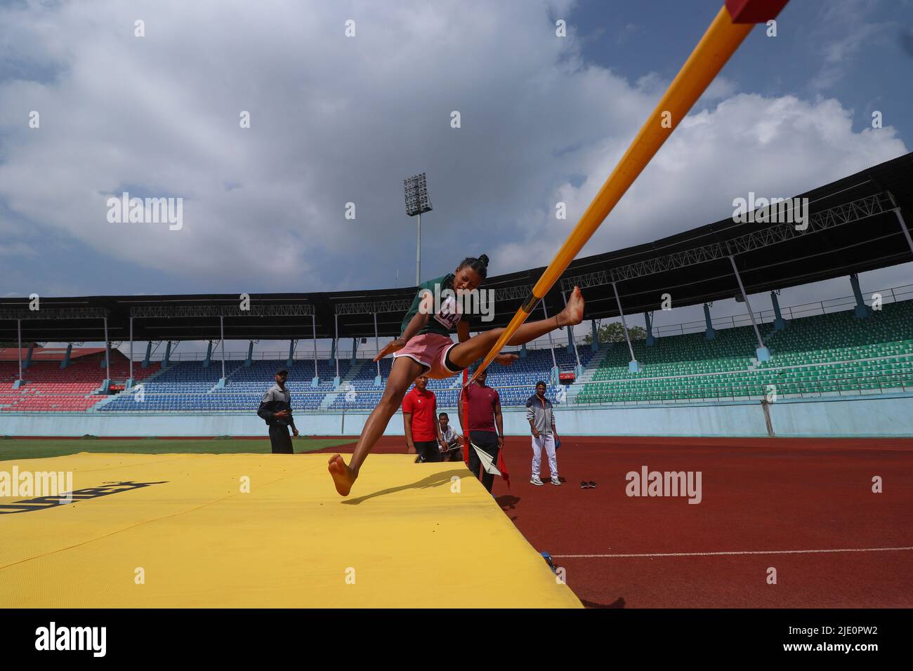 Kathmandu, NE, Nepal. 24th June, 2022. A female jumper pictured in a ...
