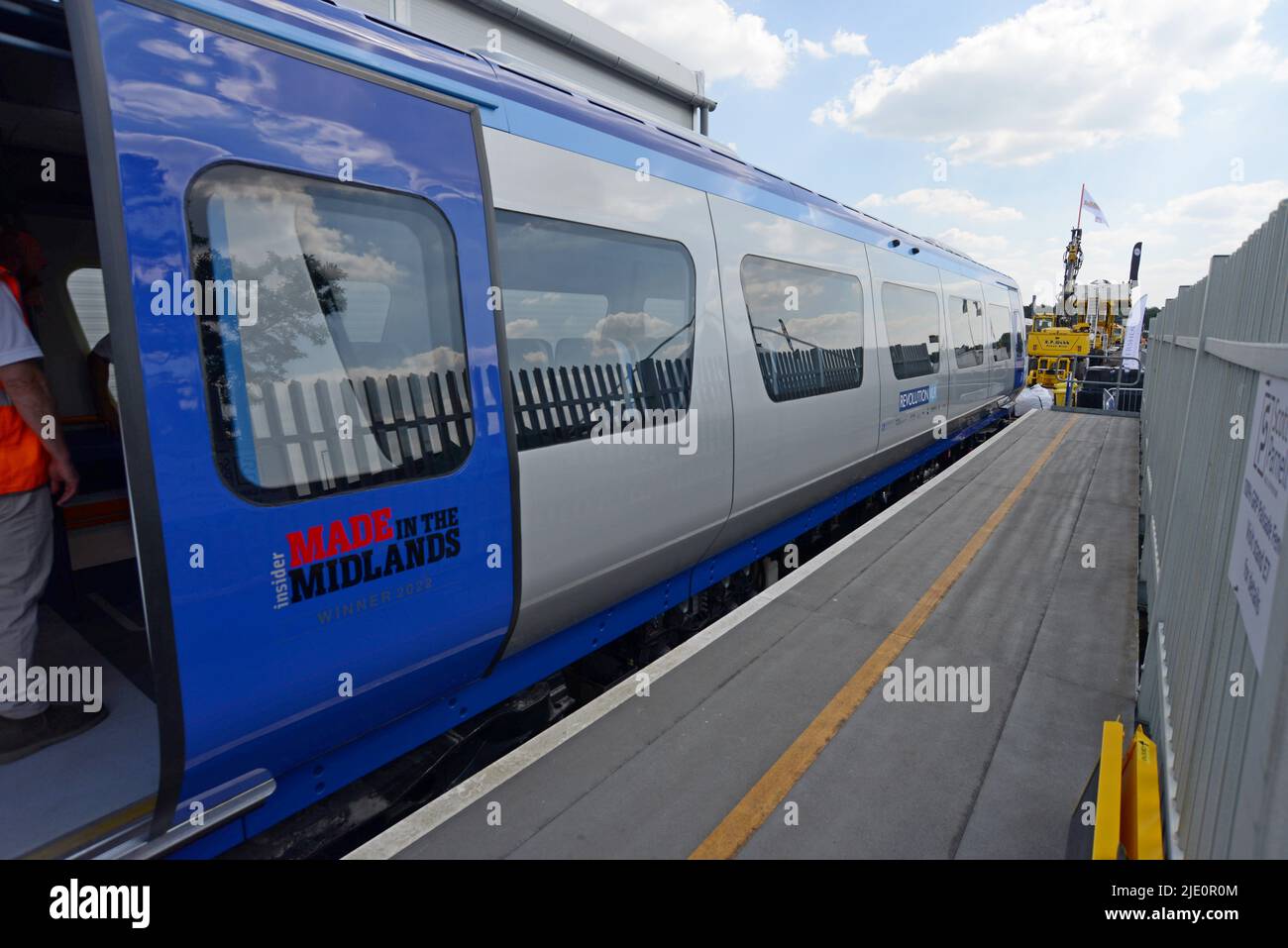 The Revolution very light rail (VLR) demonstrator train with hybrid low ...