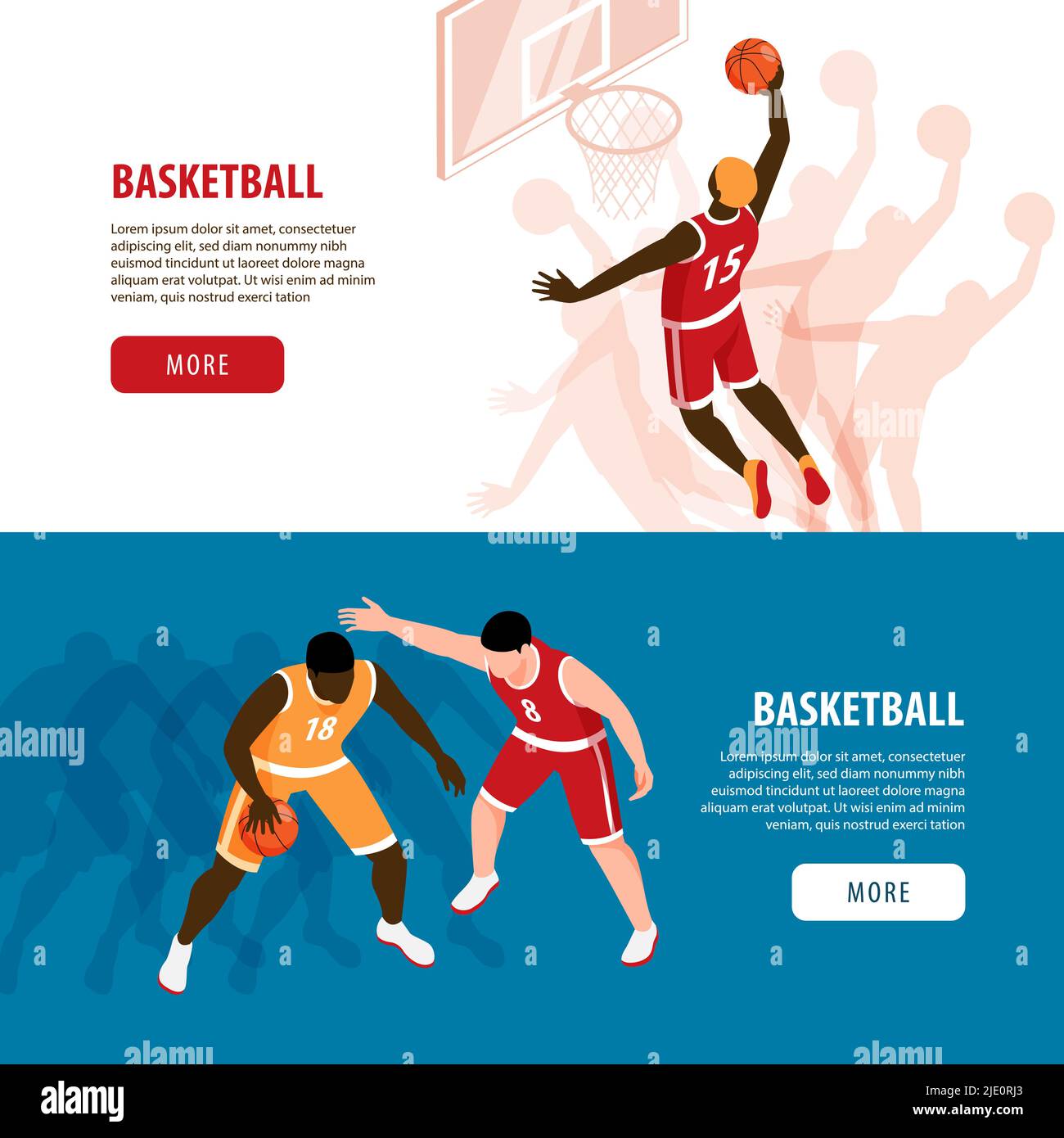 Two basketball players Stock Vector Images - Alamy