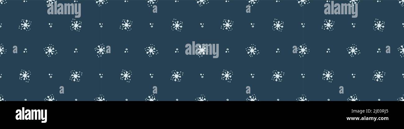 Christmas frozen snowflake seamless vector border. Masculine winter ...