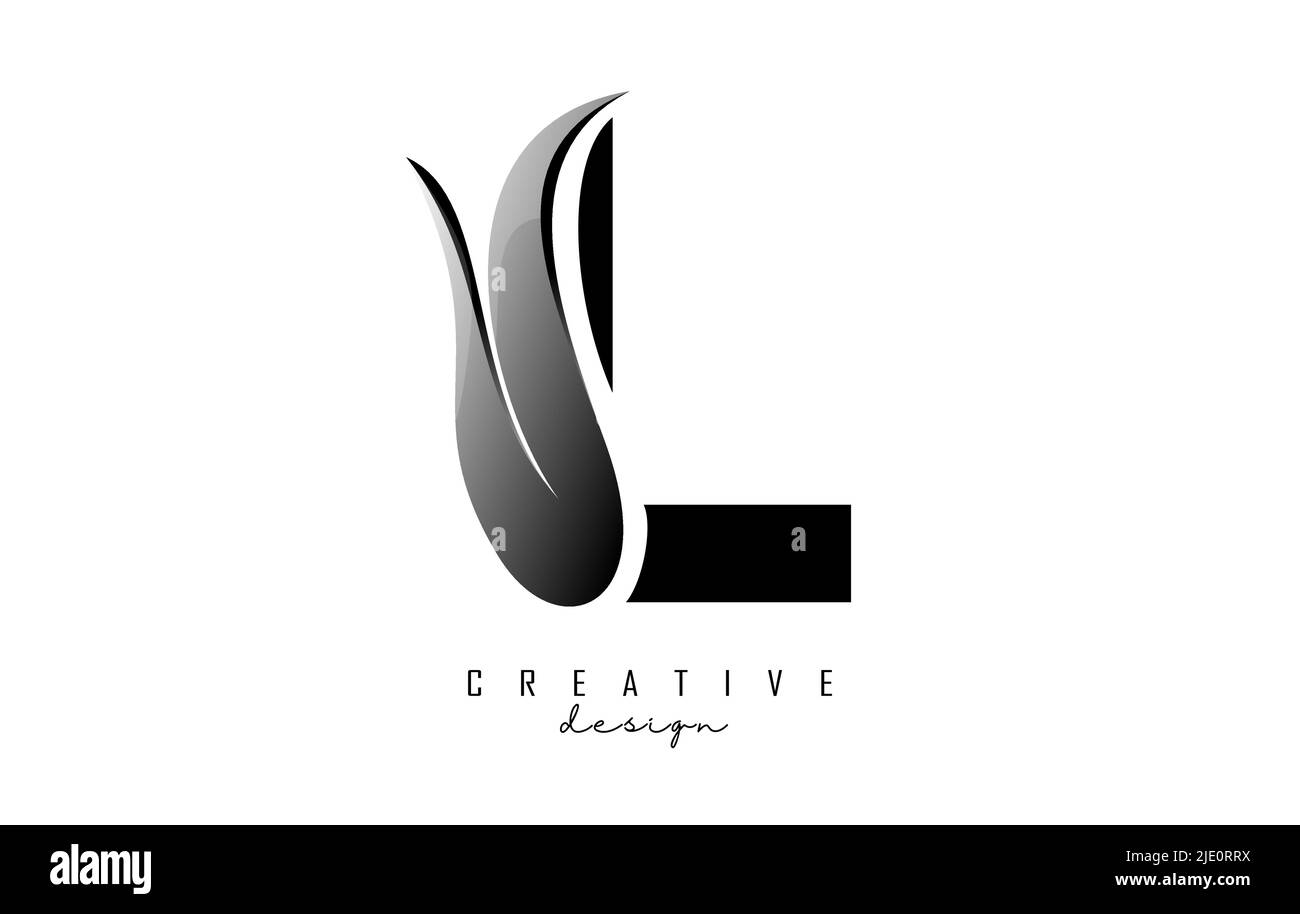 Vector illustration of abstract letter A with black leaf, eco, natural ...